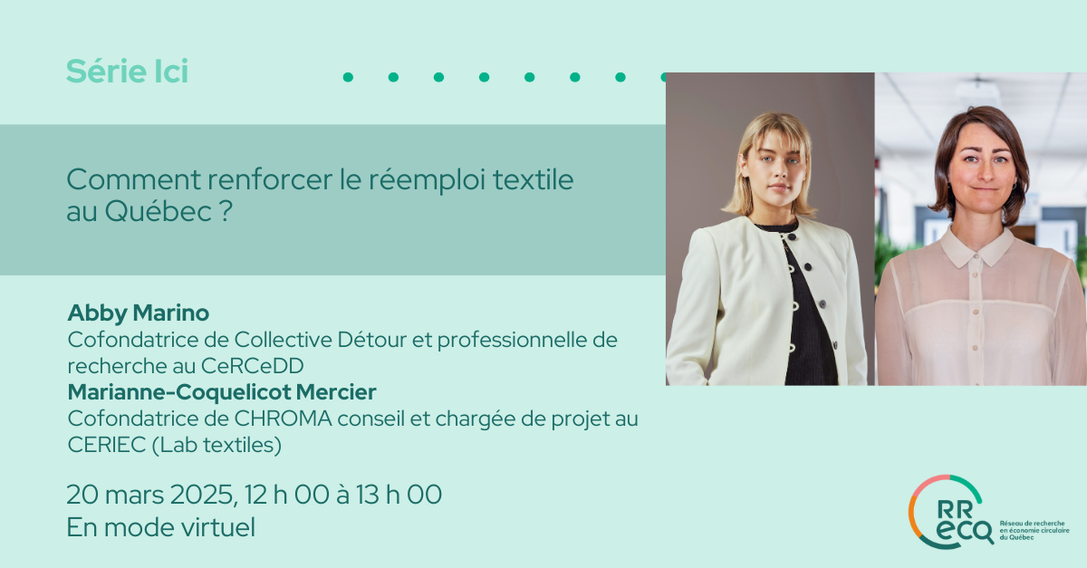 Ici Abby et Marianne | Comment renforcer le réemploi textile au Québec ...